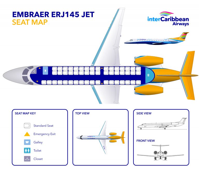 Fleet of Airplanes - ERJ 145 Jet | interCaribbean Airways